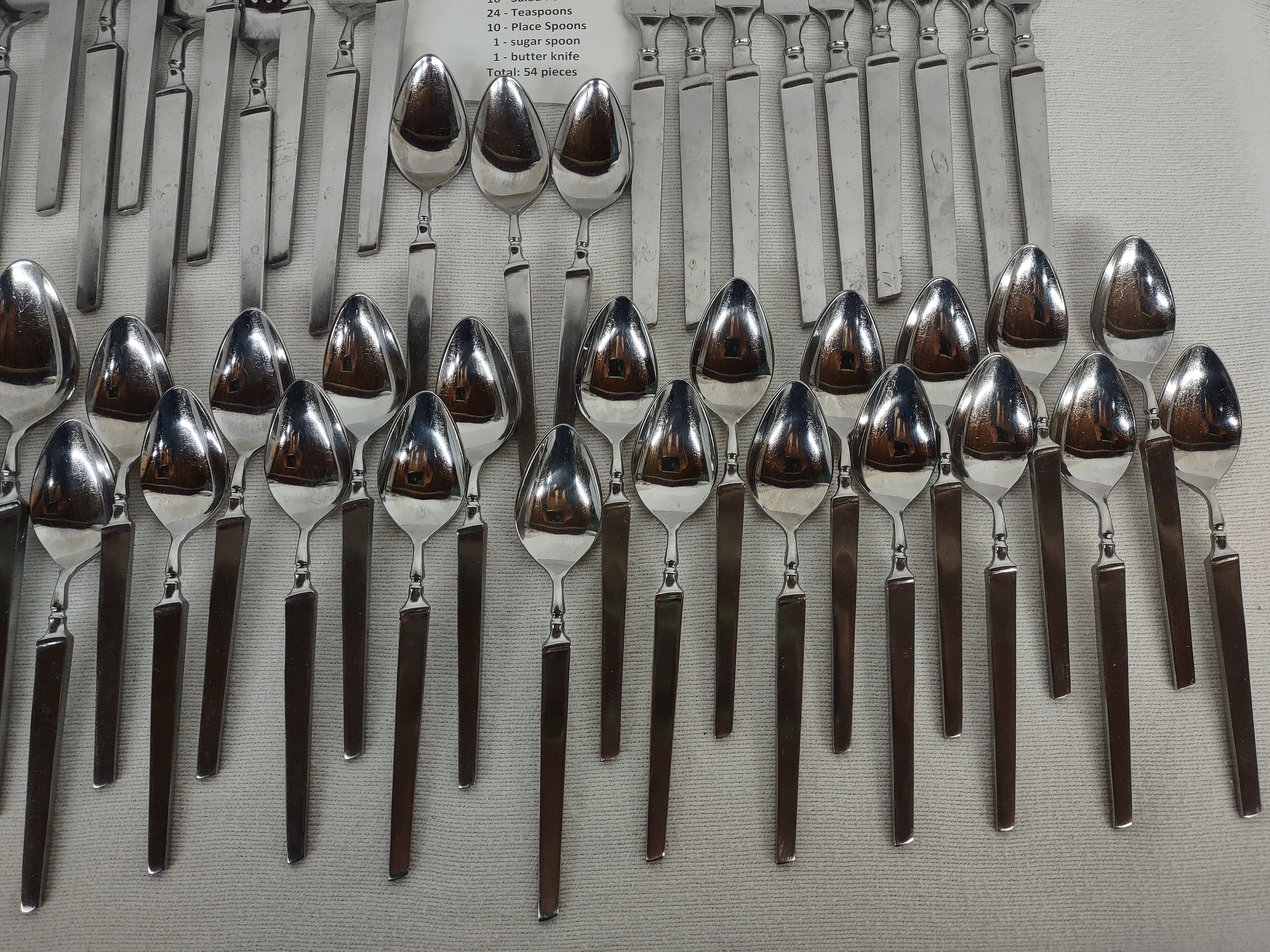 Mid-century-modern Ultima Flatware Stainless Steel Set Made in Japan ...