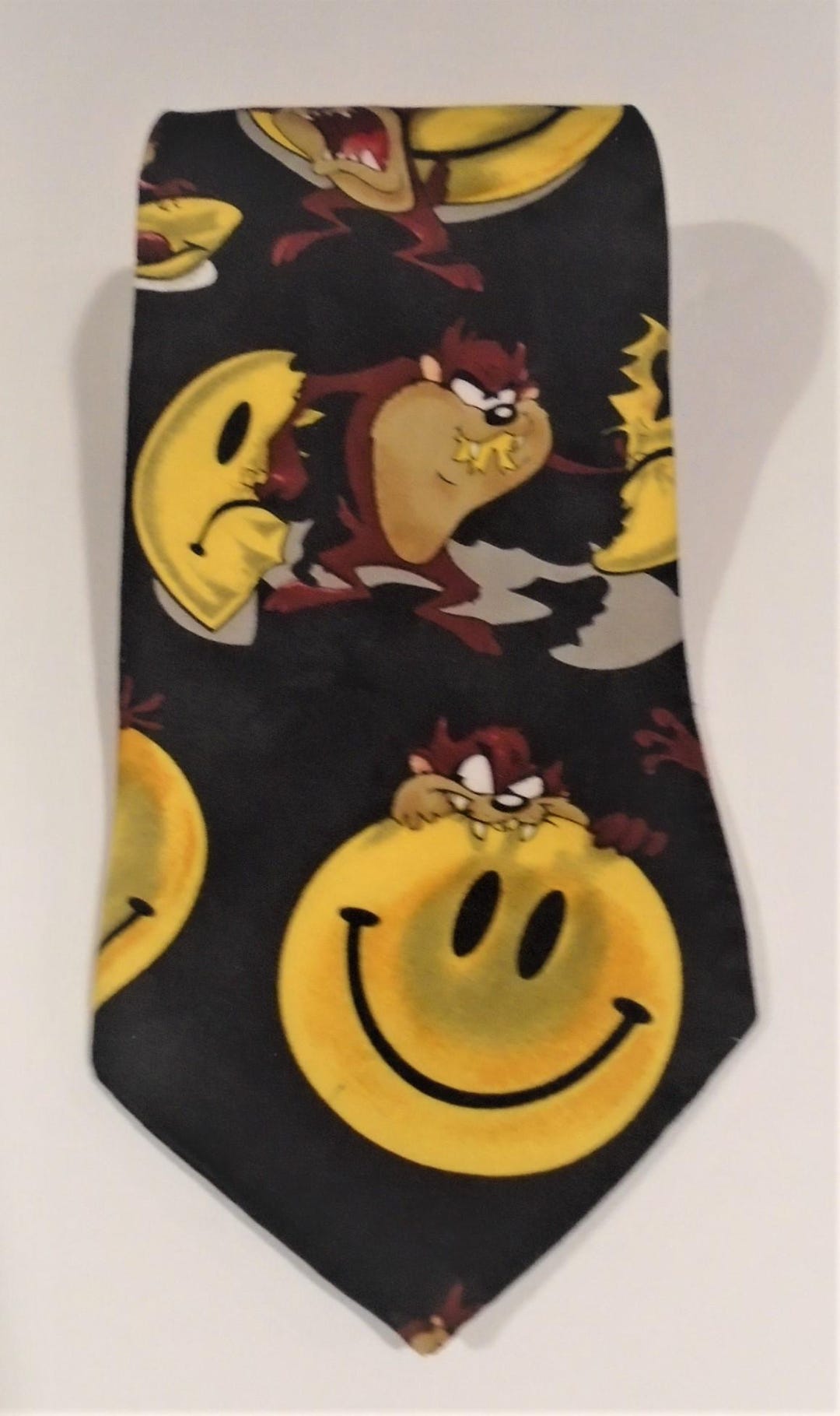 Warner Brothers Tasmanian Devil Smiley Face Neck Tie 100% Poly 1996 ...