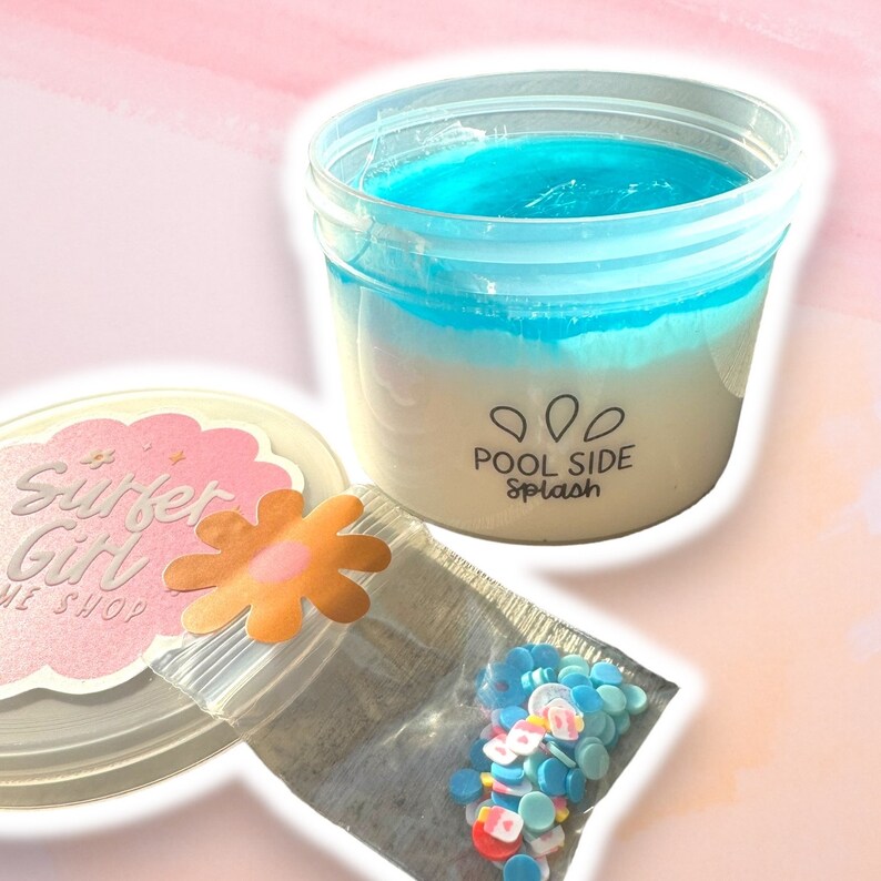 Poolside Splash Slime Kit: Layered Slime - Etsy