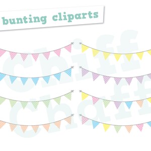 SALE Digital Clipart Polka Dot Bunting for Scrapbooking and Crafting ...