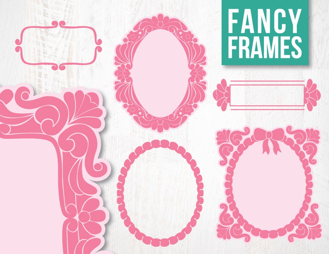 SALE Fancy Frames Borders Digital Clipart for Scrapbooking and Crafting ...