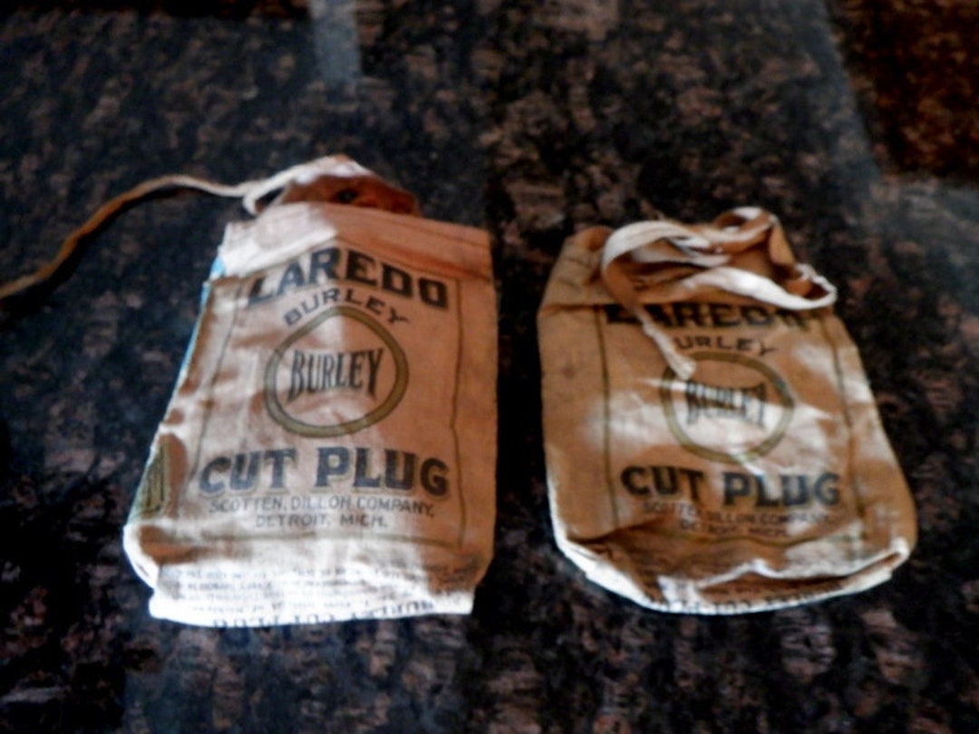 Rare Tan Laredo Burley Cut Plug Bags - Tobacciana - Cigarette and Plug ...