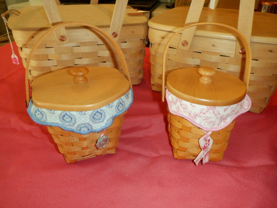 RARE Pair of Longaberger "hope" Baskets - American Cancer Society ...