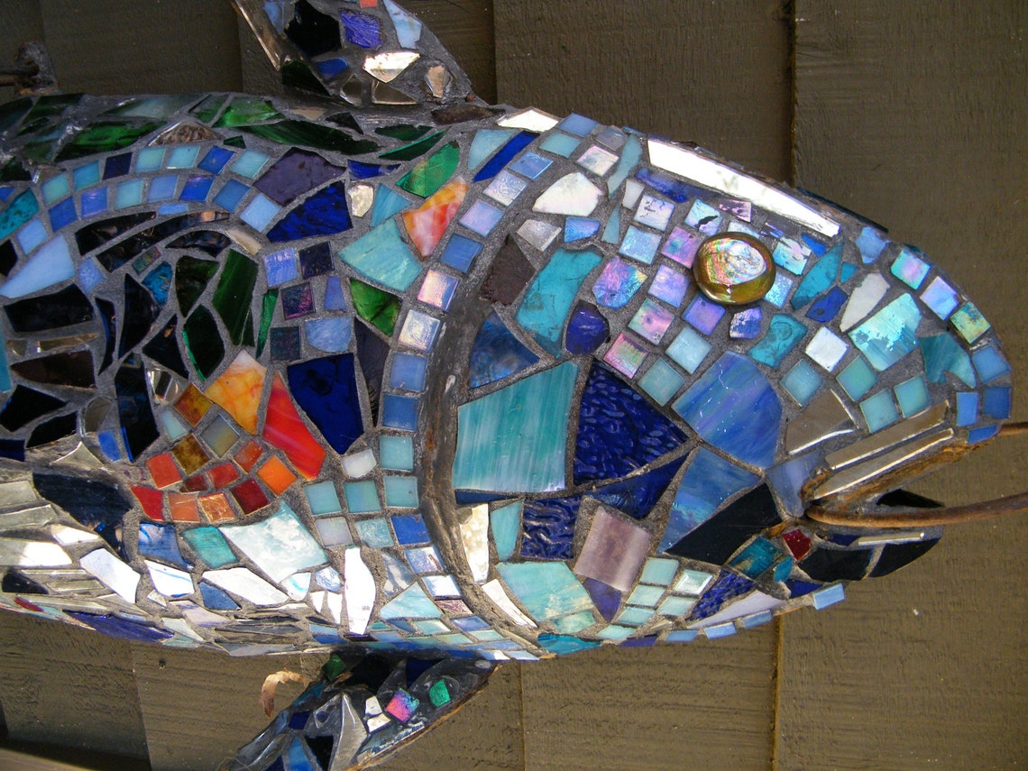 Sold A MOSAIC FISH SCULPTURE - Etsy
