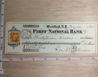 Old bank checks | Etsy