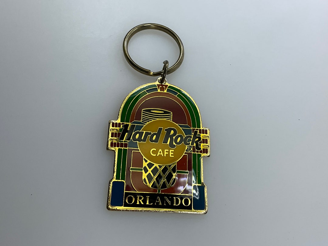 Vintage Keychain Hard Rock Cafe Orlando Blue Green Black Red Yellow ...