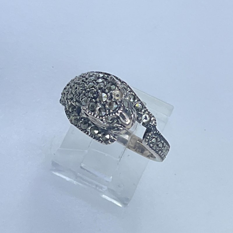 Vintage Panther Ring 925 - Etsy