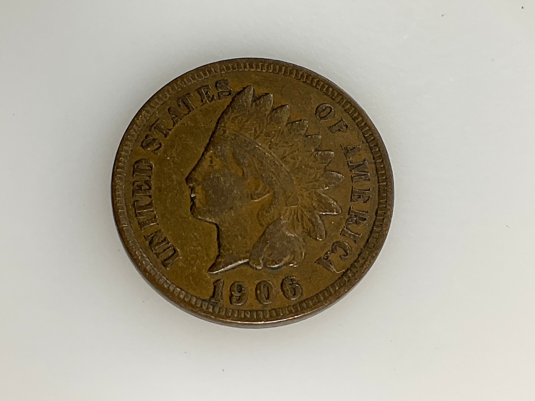 1906 Indian Head Liberty One Cent Coin Money Used - Etsy