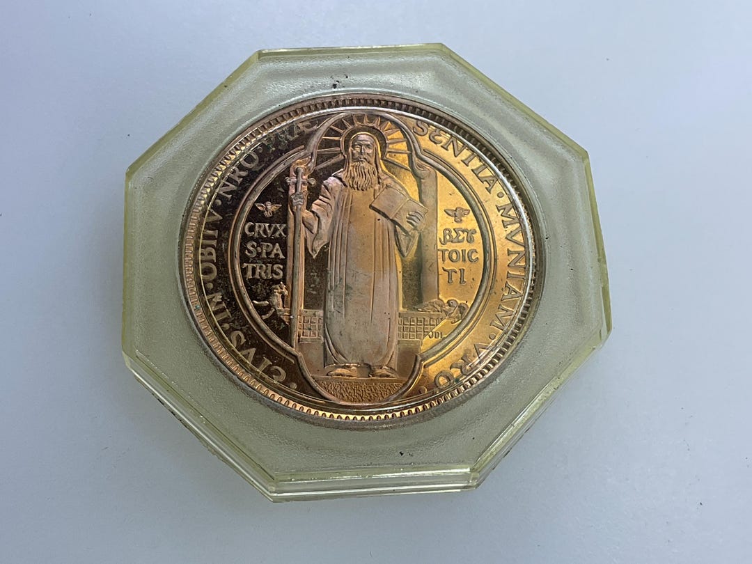 Vintage Token Foreign Religious Gold Toned Used - Etsy