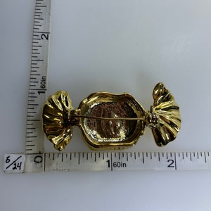 Vintage Pin Brooch Gold Toned Candy Wrapper Used - Etsy