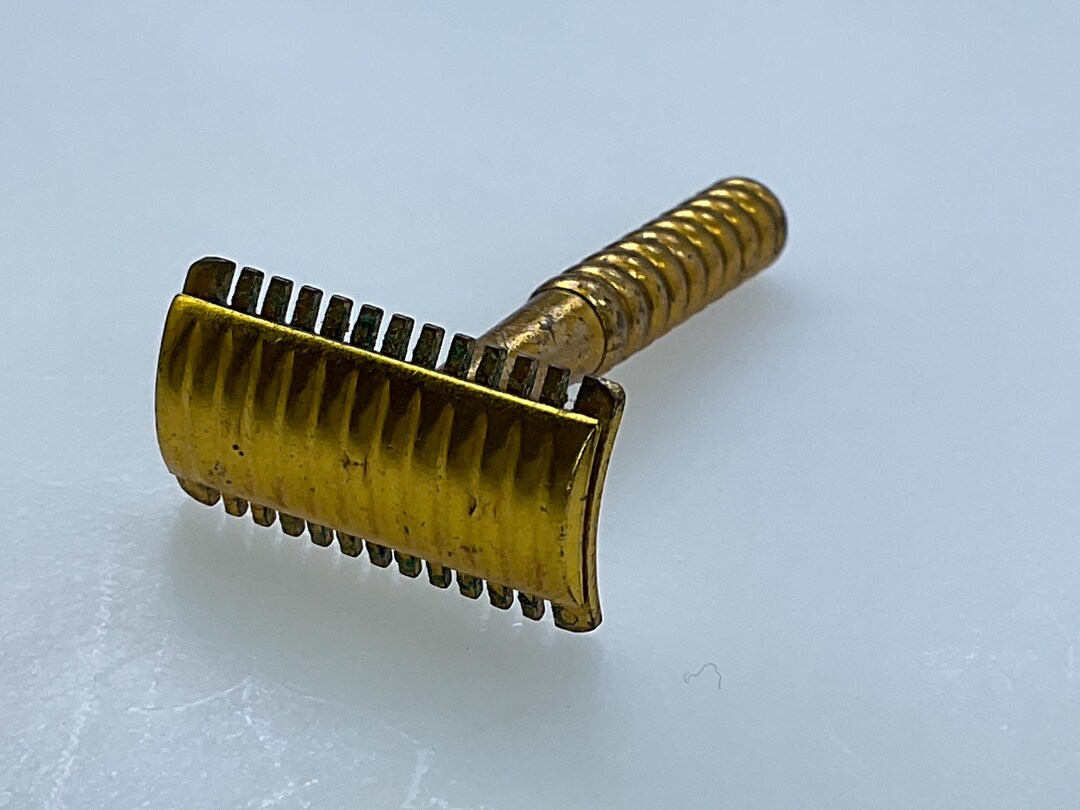 Vintage Razor Gold Toned Miniature Used - Etsy
