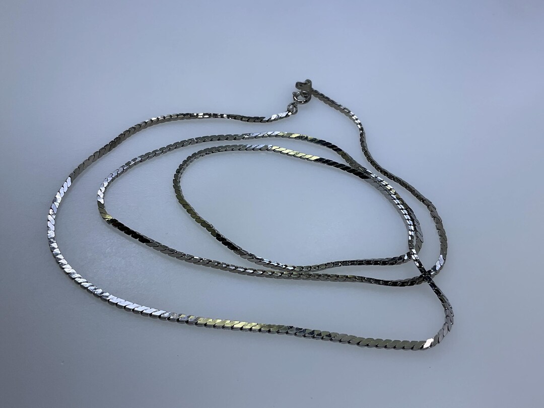 Vintage 28 Necklace Silver Toned Chain Used - Etsy