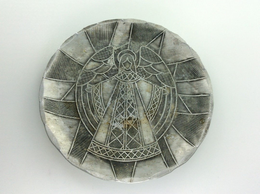 Vintage Wendell August Forge Aluminum Collector Plate Angel Design ...