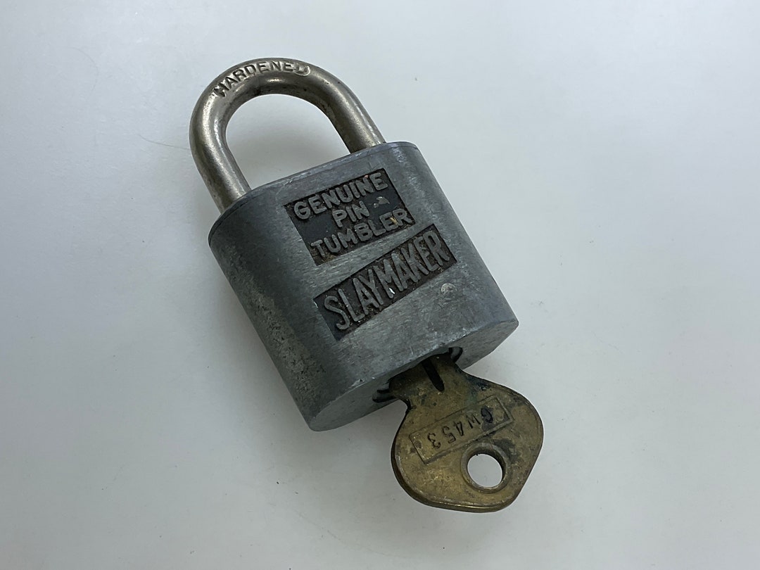 Vintage Slaymaker Lock Padlock Genuine Pin Tumbler With Key Nogw453 ...
