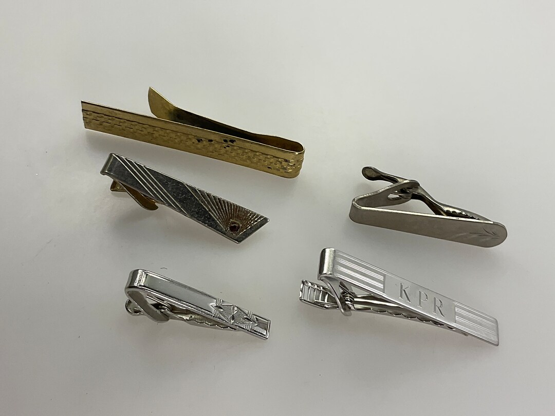 Vintage Lot of 5 Tie Clips Assorted Designs as is Used - Etsy