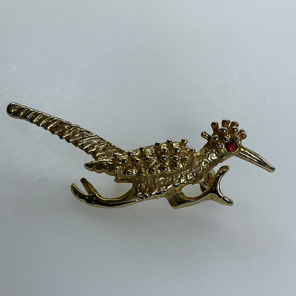 Gold Roadrunner Pin - Etsy