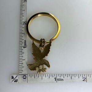 Vintage Keychain Gold Toned Eagle With Gold Sparkle Enamel Used - Etsy