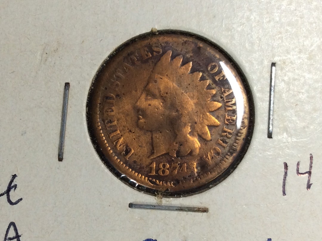 1874 Indian Head One Cent Coin Money Used Lot CA - Etsy