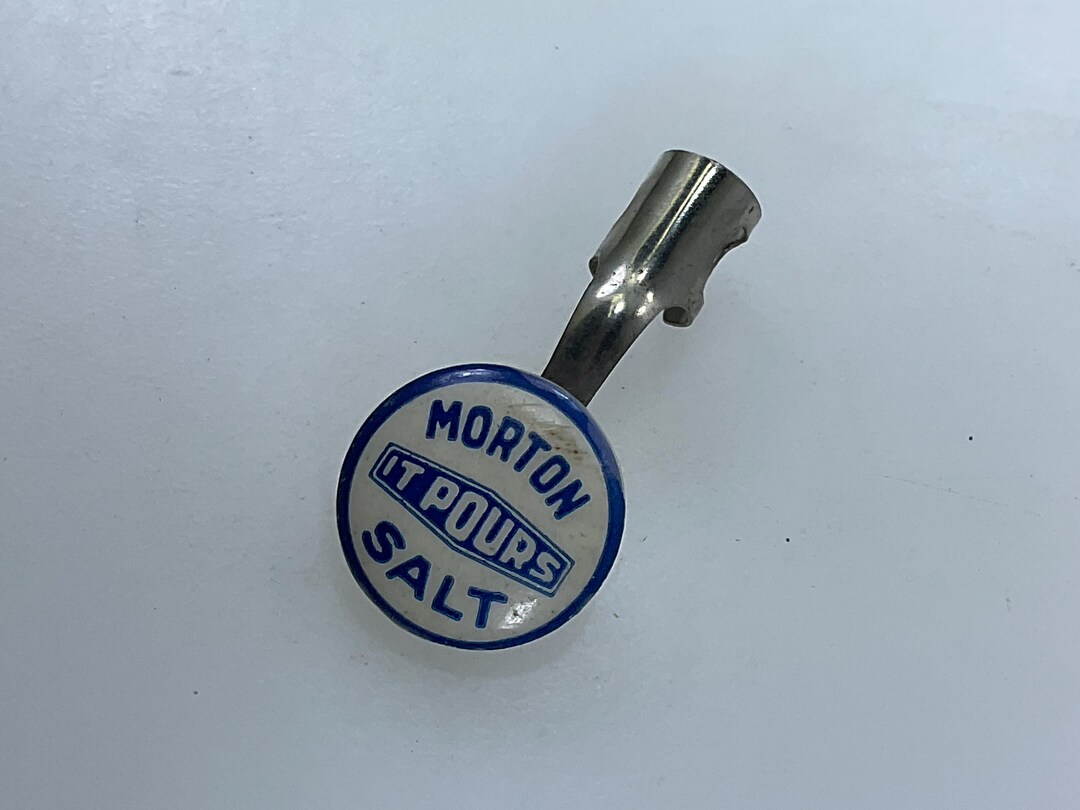 Vintage Lou-fox Chicago Pencil Topper Round Morton Salt It Pours White ...