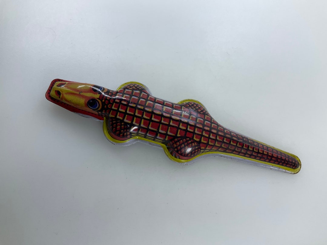 Vintage Clicker Toy Alligator Design Red Yellow Black Used - Etsy
