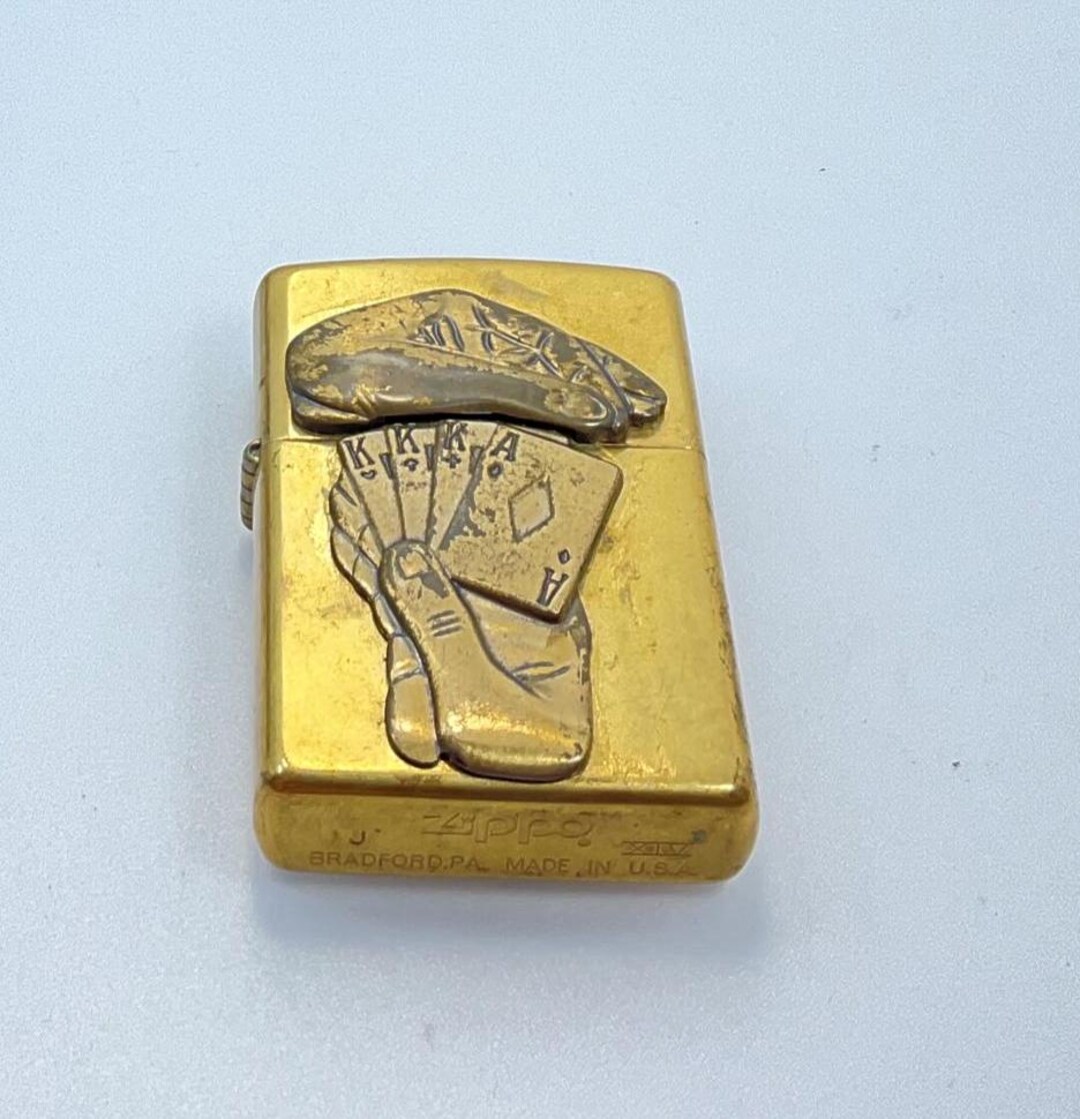 Vintage 1998 Zippo Lighter Hands With Cards Untested Used - Etsy
