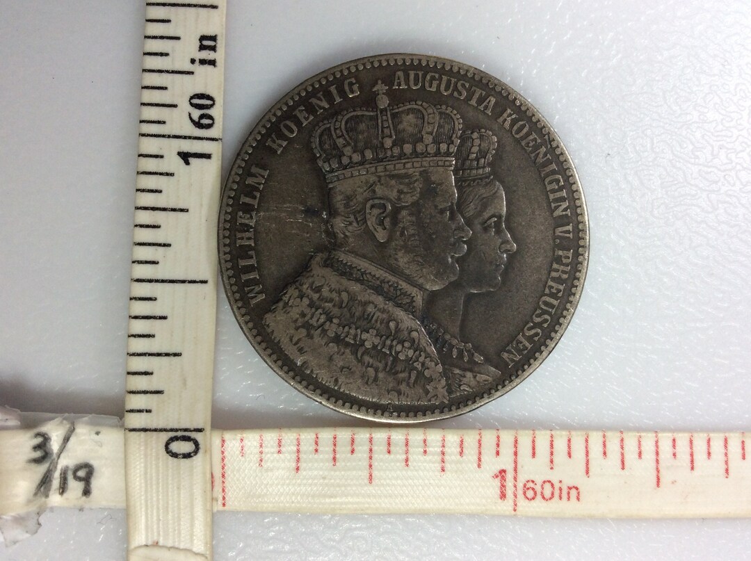1861 German Prussian Thaler Coin Money Used Lot TT - Etsy