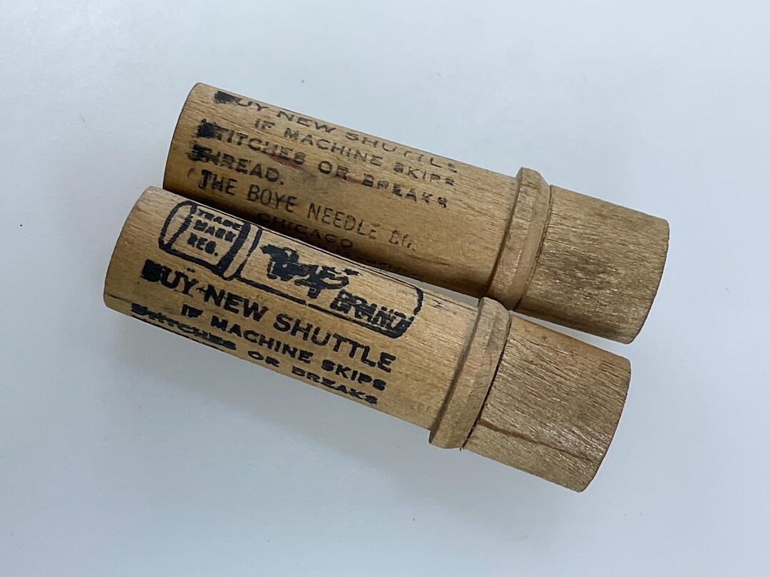 Vintage Boyer Lot of 2 Wood Needle Containers Only Used - Etsy