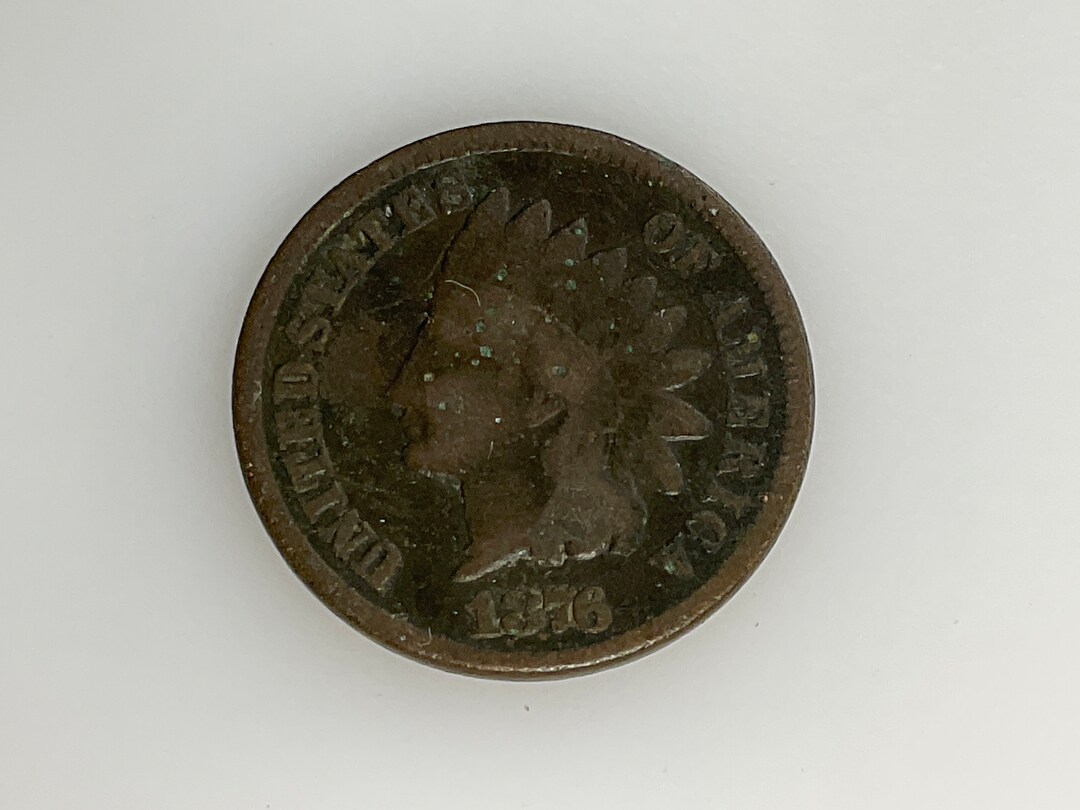 1876 Indian Head One Cent Coin Money Used - Etsy