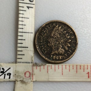 1863 Indian Head One Cent Coin Money Used Lot E - Etsy