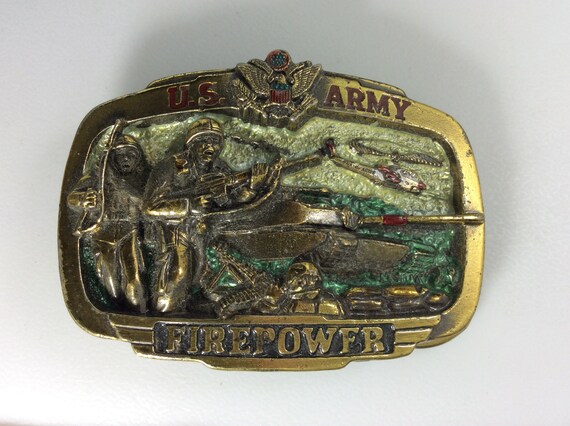 Vintage Great American Belt Buckle Solid Brass Rectan… - Gem