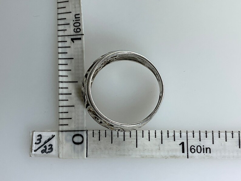 Vintage Ring Size 6.5 Sterling Silver 925 Filigree Design Used - Etsy
