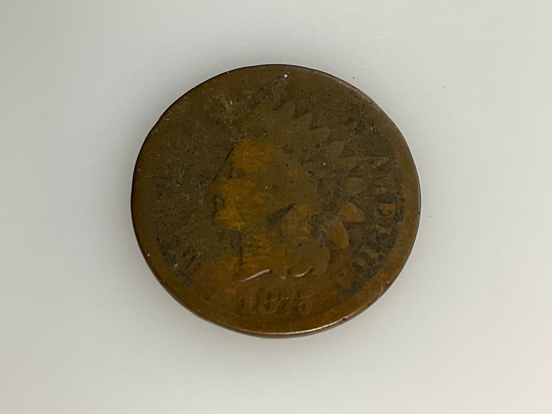 1875 Indian Head One Cent Coin Money Used - Etsy