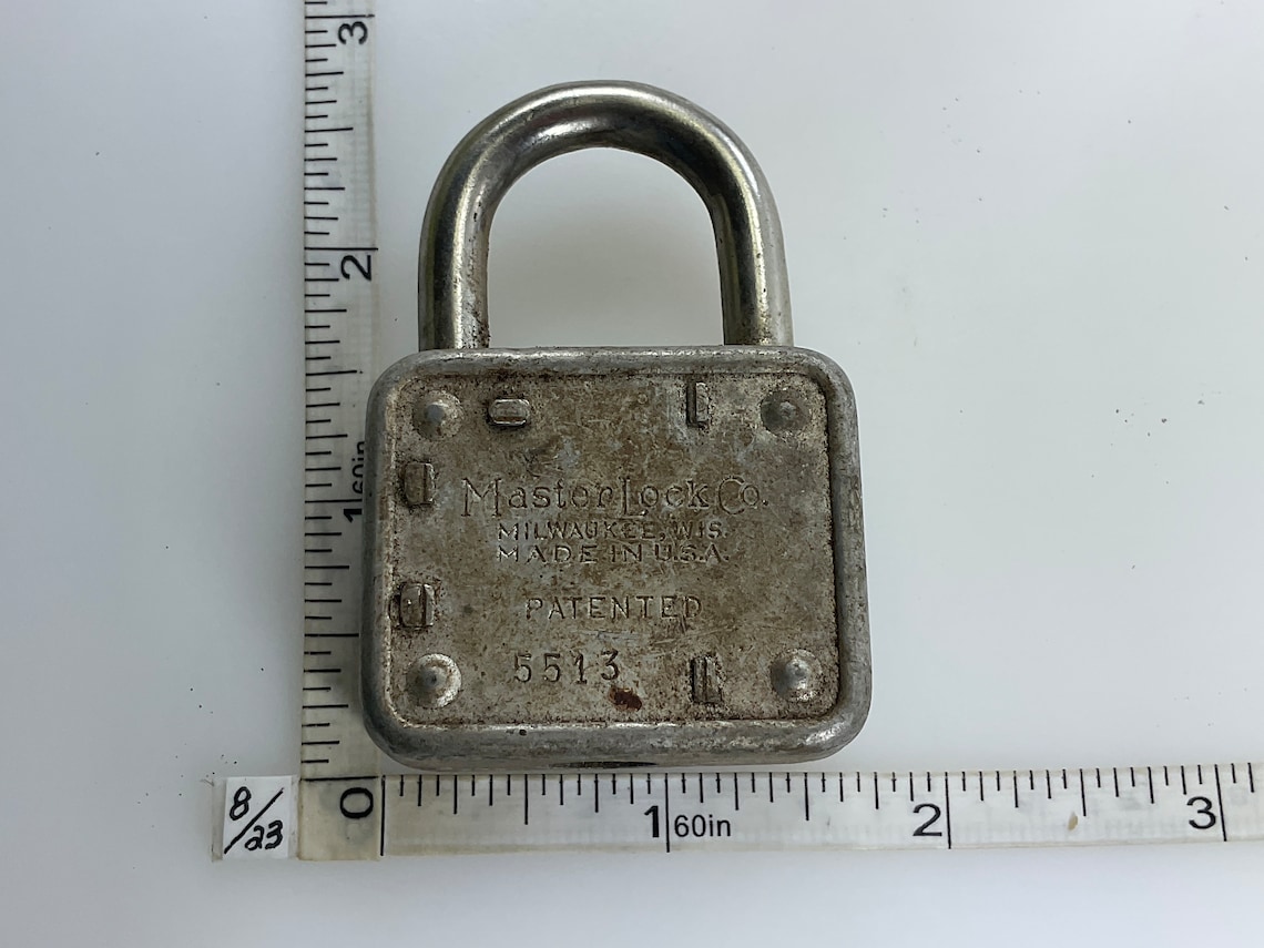 Vintage Master Lock Company Padlock No 5513 Locked No Key Needs Cleaned ...
