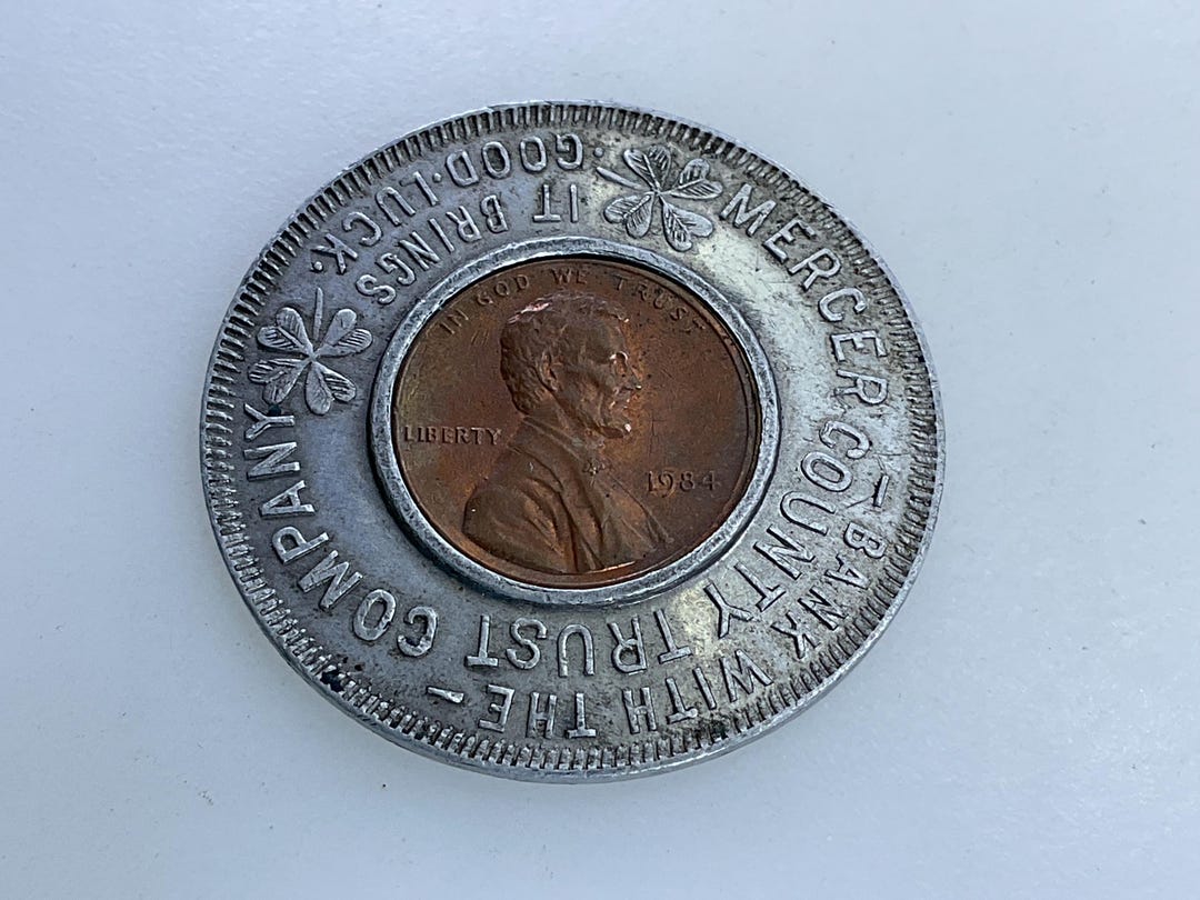 Vintage Lucky Penny Mercer County Trust Company 1984 Coin Used - Etsy