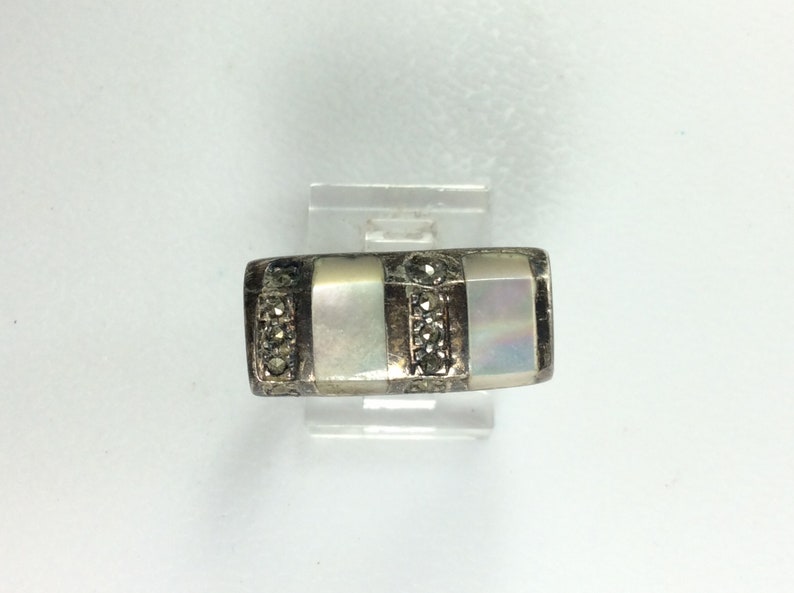 Vintage Ring Size 7.25 Sterling Silver 925 Rectangle Design - Etsy
