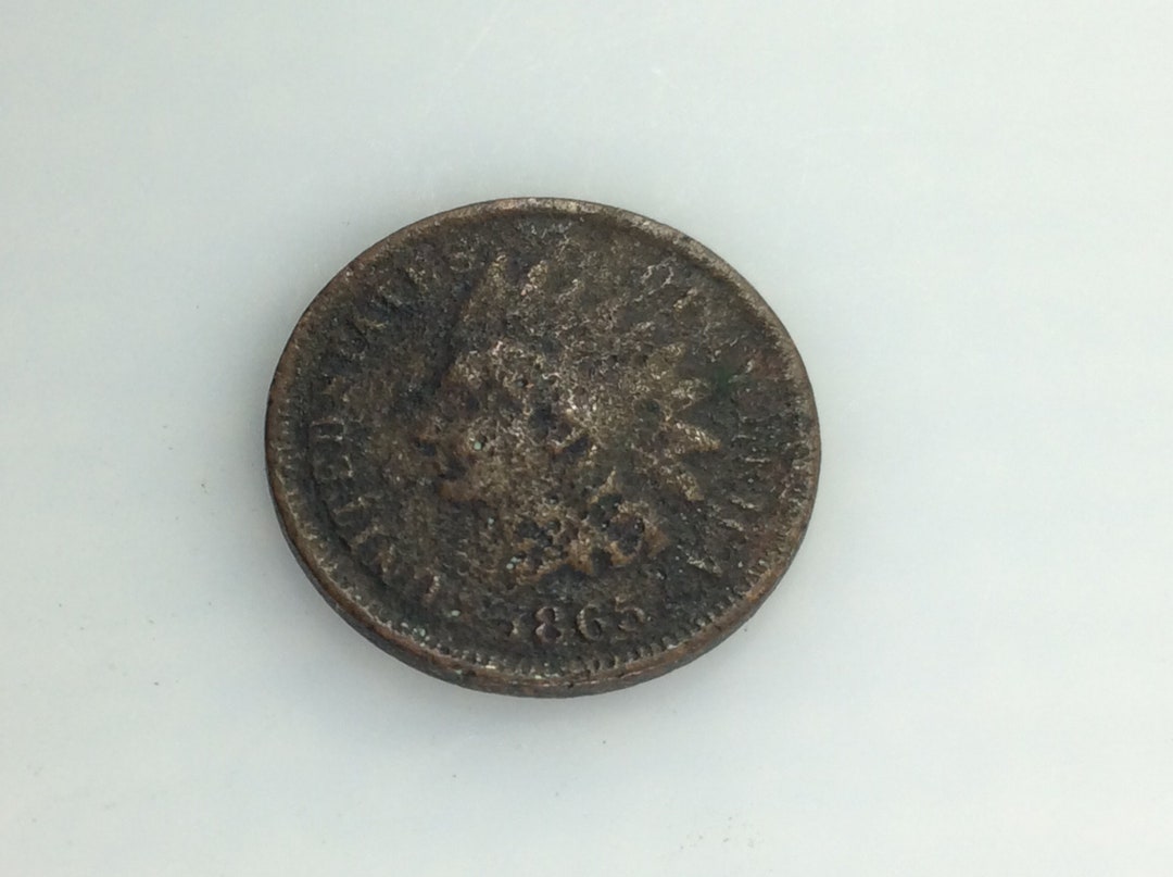 1865 US One Cent Indian Head Coin Money Used - Etsy