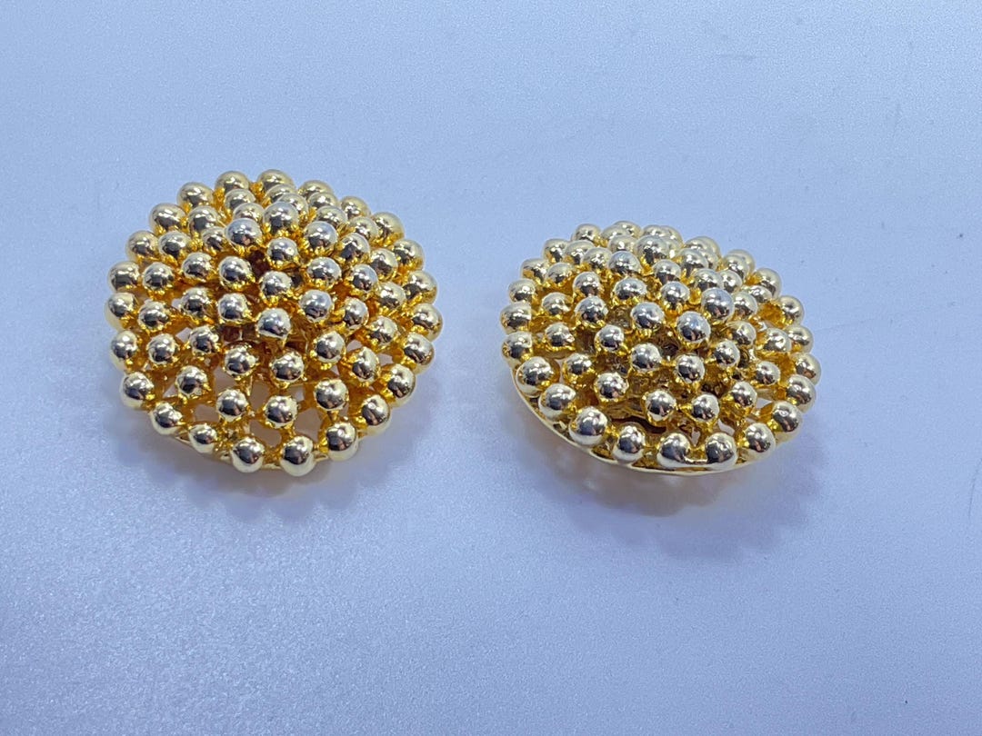 Vintage Gold Toned Bumpy Shoe Clips Used - Etsy