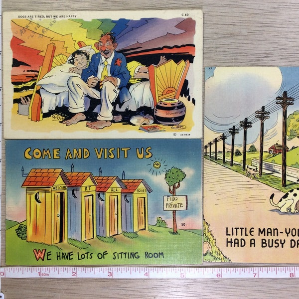 Cartoon Post Cards - Etsy