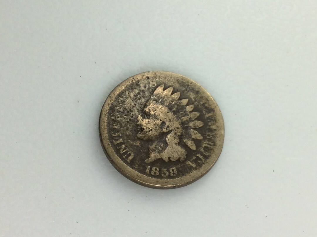 1859 US Indian Head One Cent Coin Money Used - Etsy