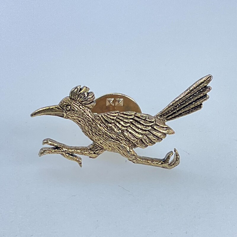 Gold Roadrunner Pin - Etsy