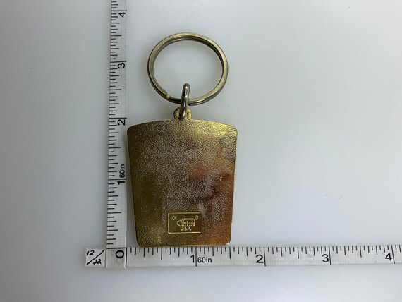 Vintage Keychain Gold Toned Scale Design With Scale D… - Gem
