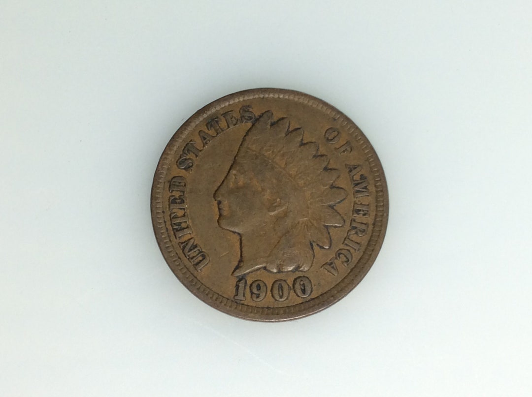 1900 United States Full Liberty Indian Head One Cent Coin Money Used - Etsy