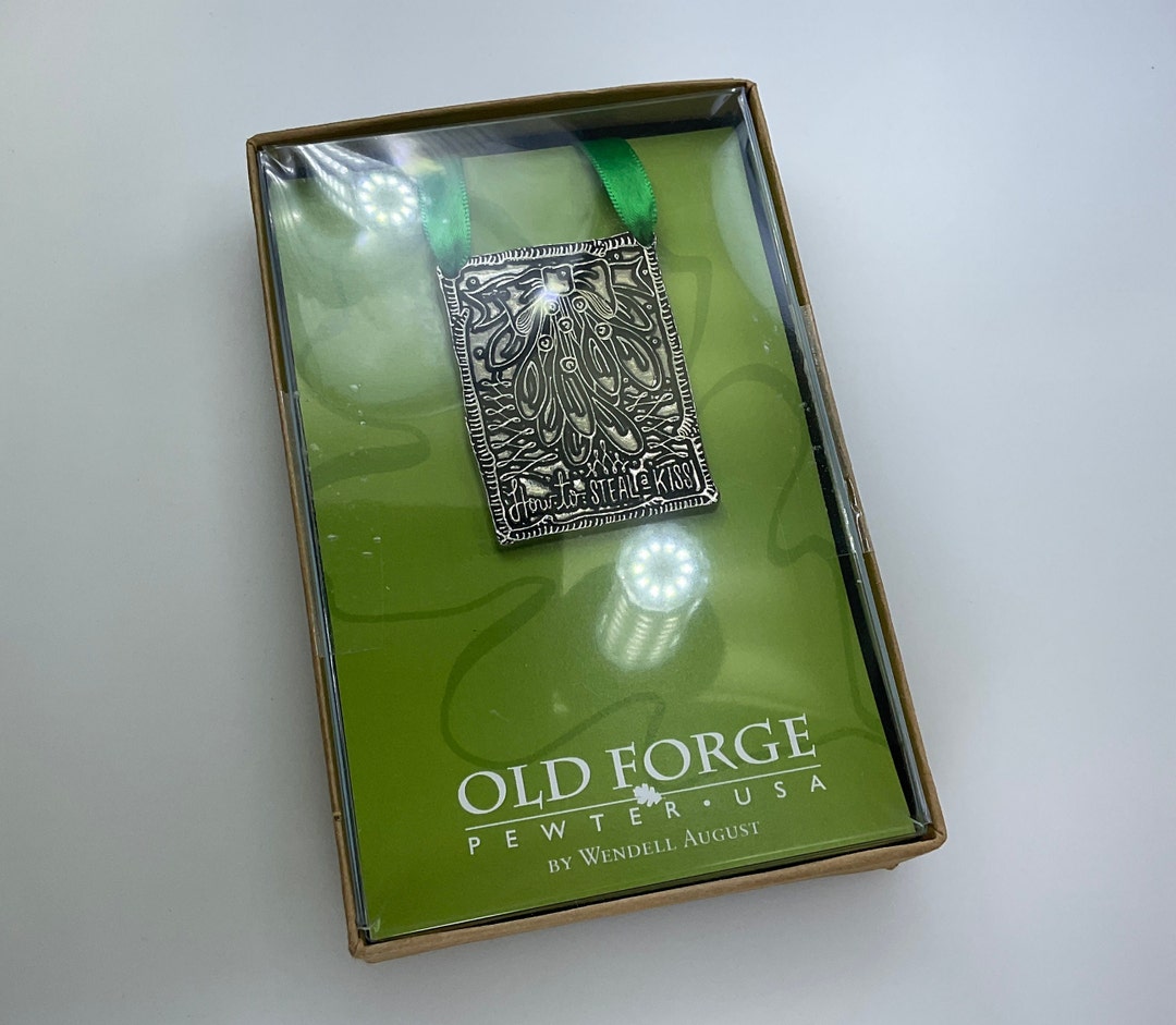 Vintage Wendell August Old Forge Pewter Christmas Ornament Rectangle ...