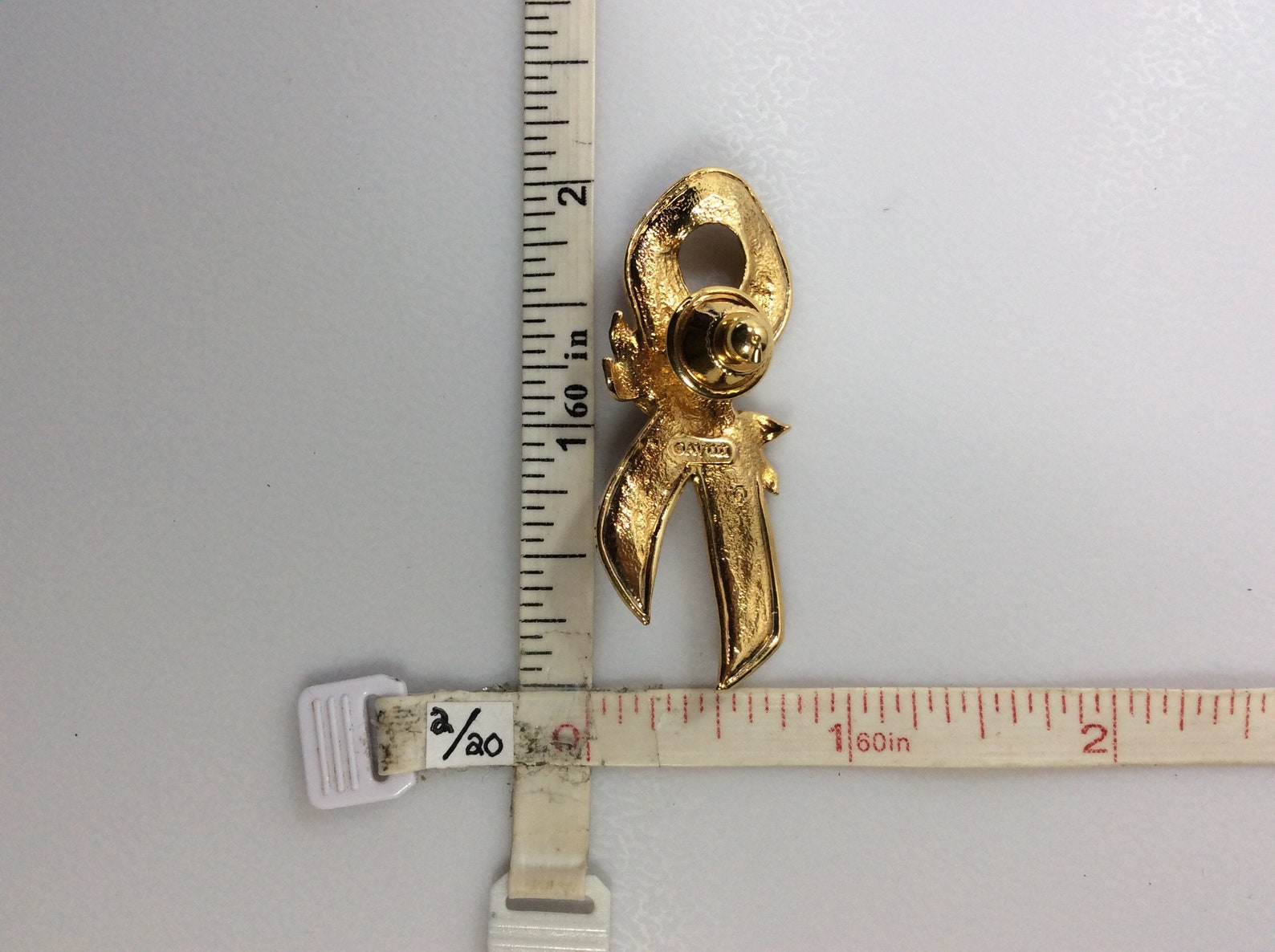 Vintage Avon Pin Brooch Gold Toned Ribbon With Pink Enamel and - Etsy