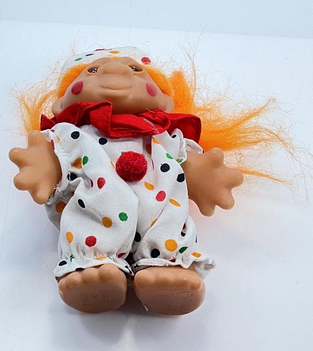 Vintage Dam 1986 Clown Troll With Orange Hair Used - Etsy