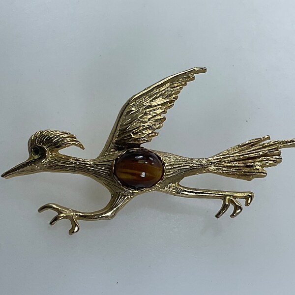 Gold Roadrunner Pin - Etsy