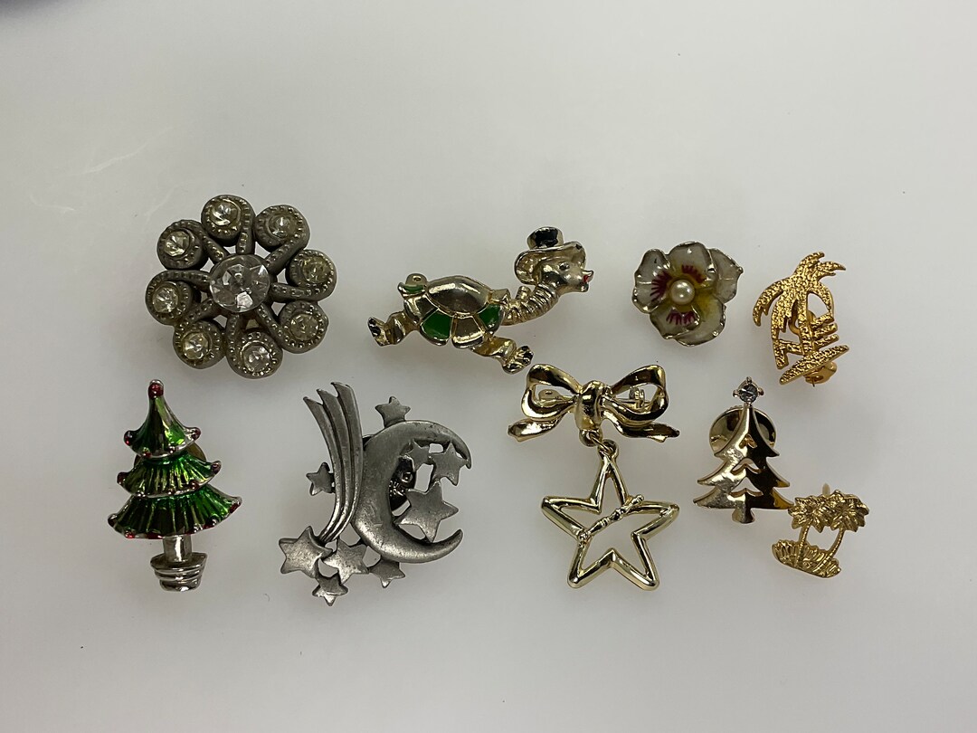 Vintage Lot of 9 Pins Assorted Designs as is Used - Etsy