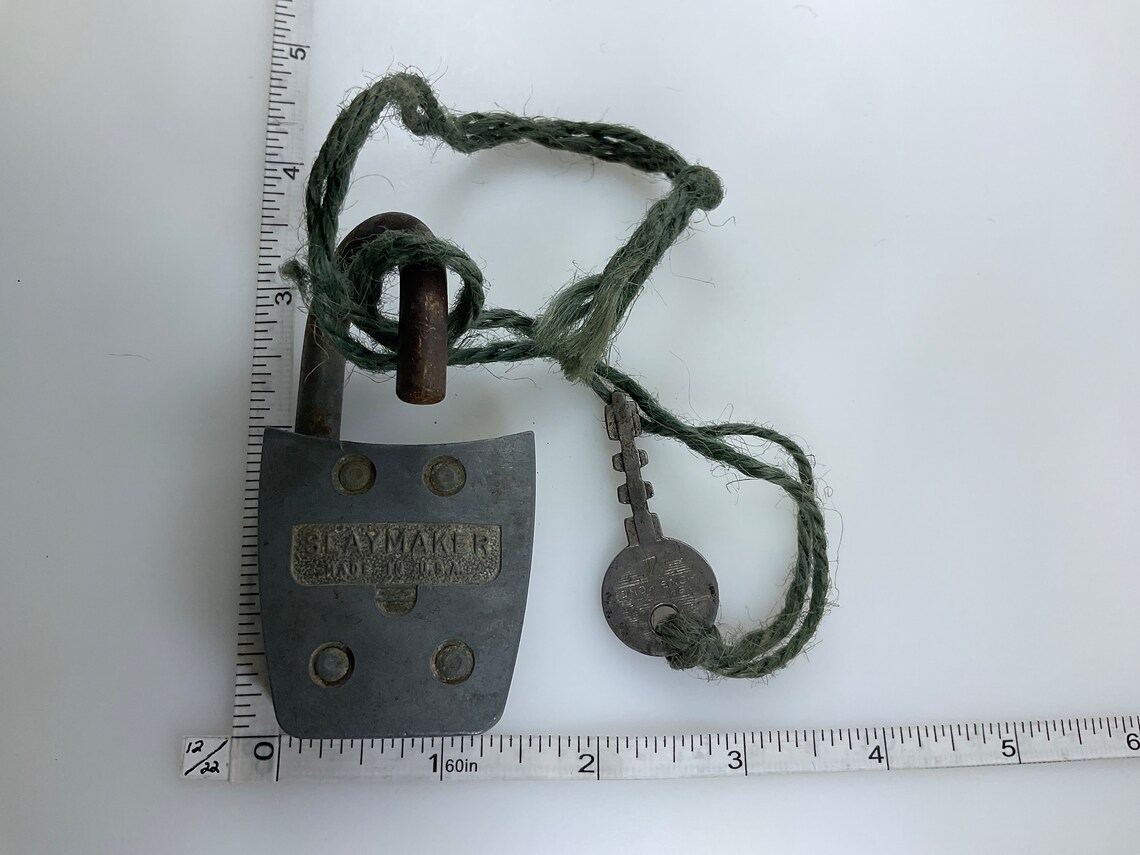Vintage Slaymaker Lock Padlock With Key Works Used - Etsy