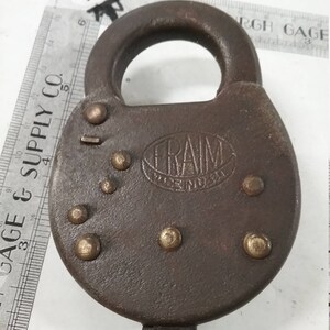 Vintage Used Fraim Railroad Lock No Key - Etsy