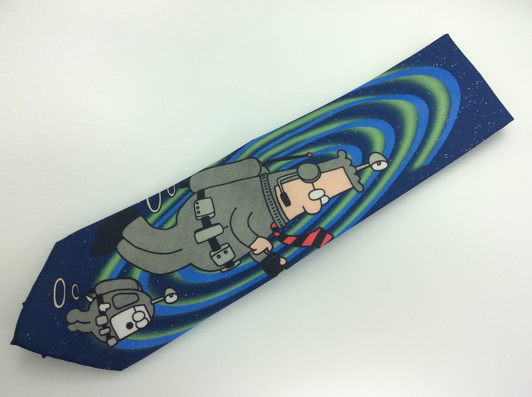 Vintage Dilbert Software Men's Necktie Dilbert Future Space Walk Design ...